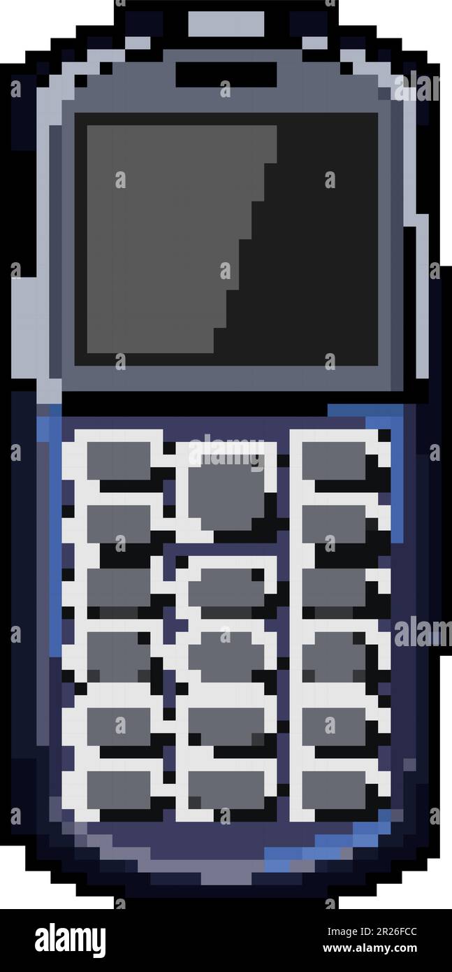 hotline button phone game pixel art vector illustration Stock Vector ...