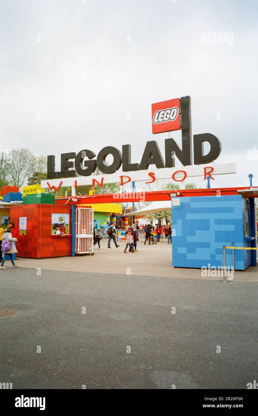 Entrance gate to Legoland Windsor, London, England, United Kingdom ...
