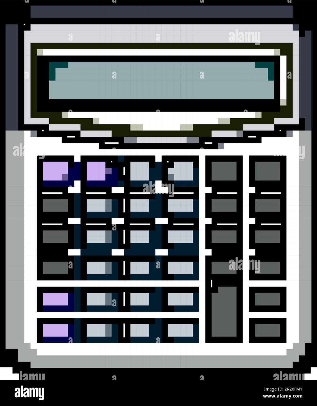 bank calculator device game pixel art vector illustration Stock Vector ...