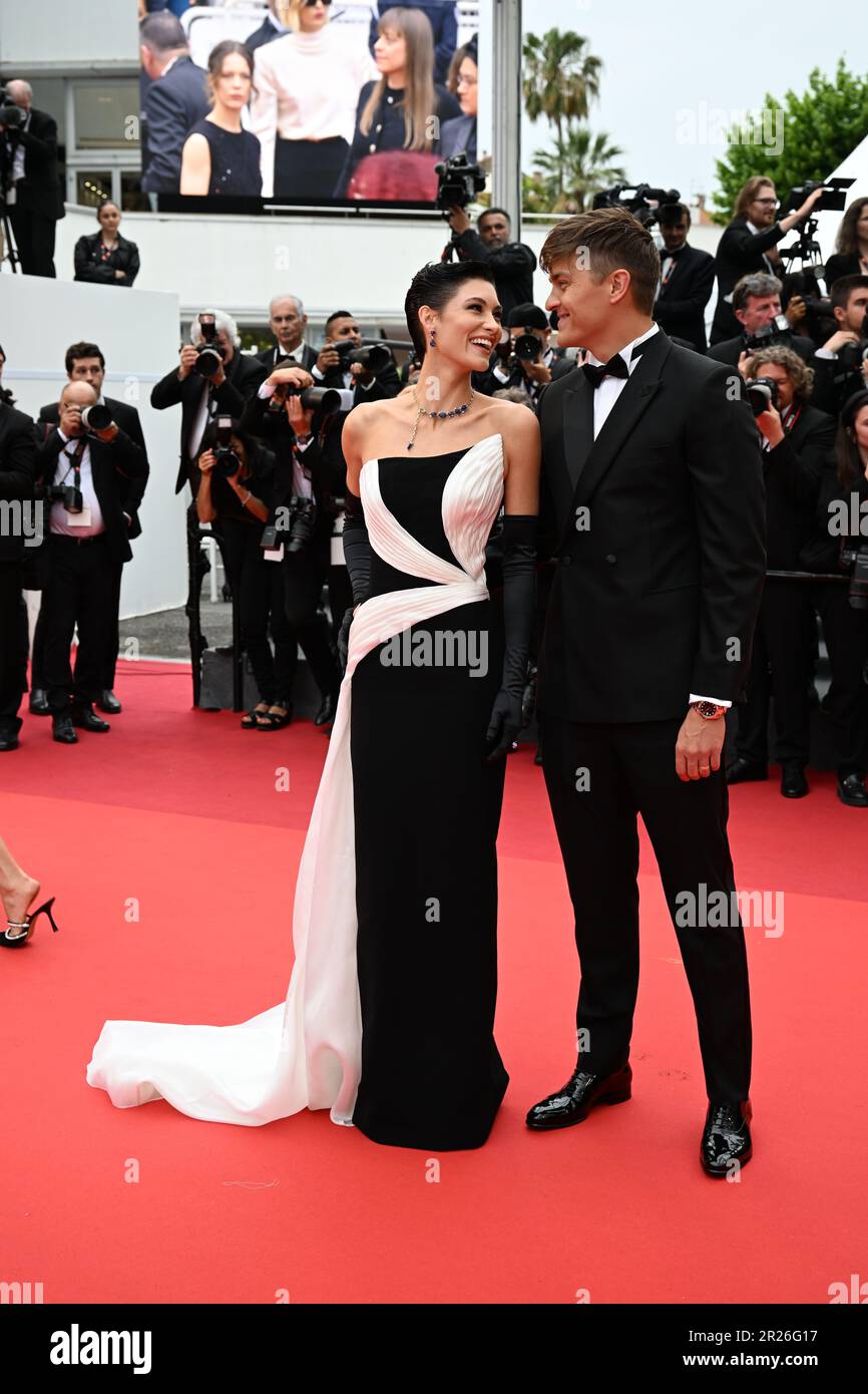 Cannes, France. 17th May, 2023. Grace Elizabeth and Nicolas Krause ...