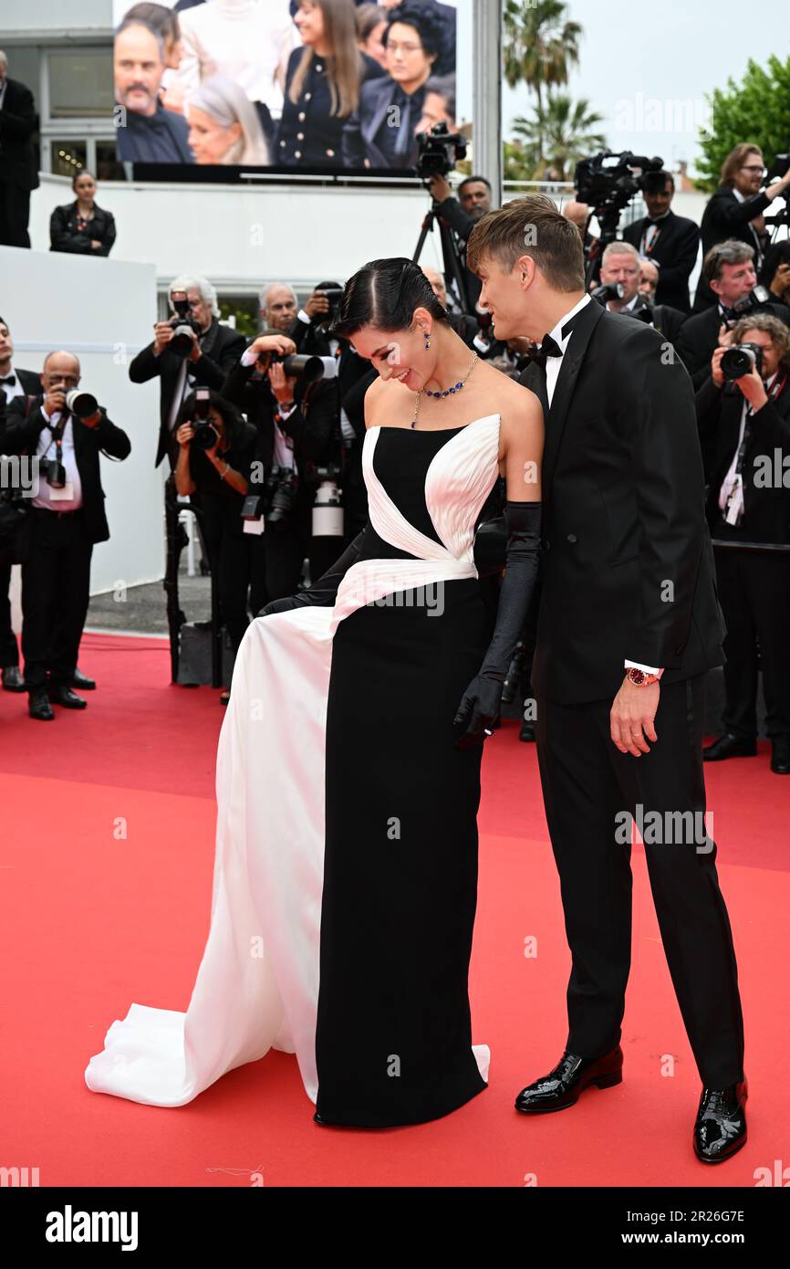 Cannes, France. 17th May, 2023. Grace Elizabeth and Nicolas Krause ...