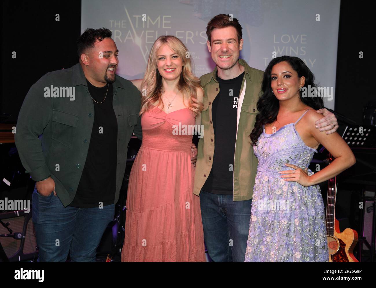 London, UK. Tim Mahendran, Joanna Woodward, David Hunter and Hiba ...