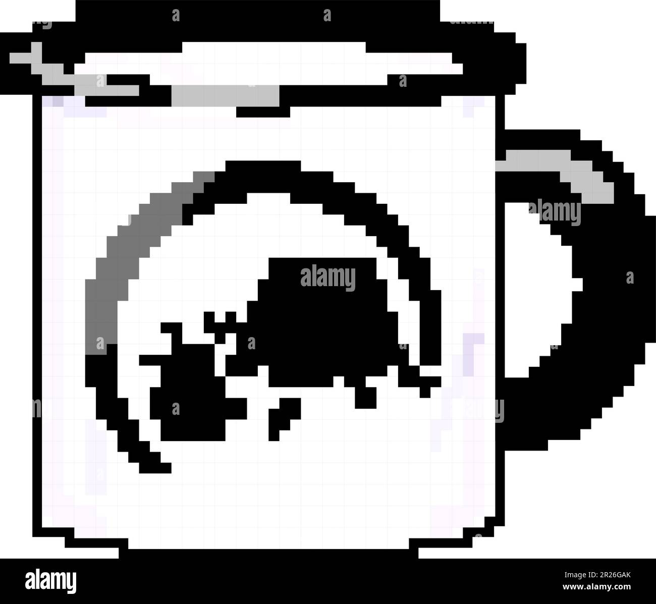 enamel camp cup game pixel art vector illustration Stock Vector Image ...