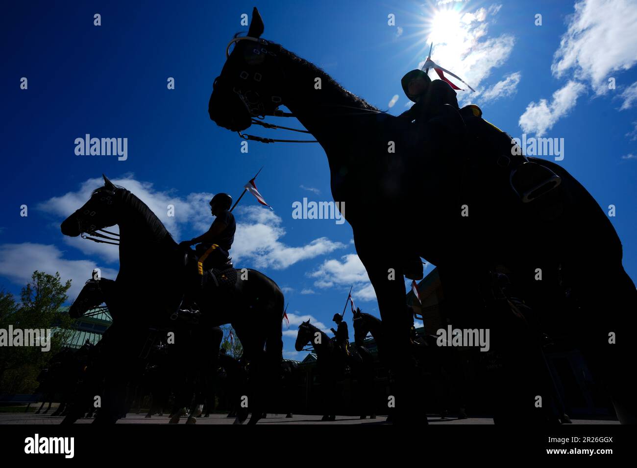 The Royal Canadian Mounted Police Musical Ride troop practices at their ...