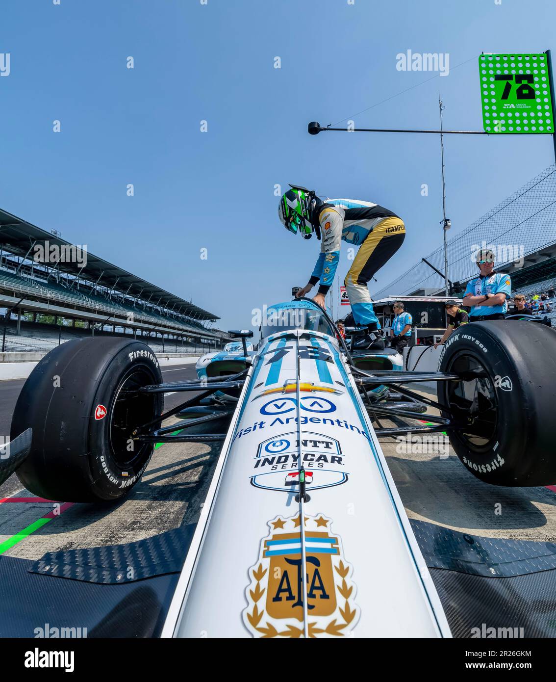 Indianapolis, IN, USA. 17th May, 2023. INDYCAR driver, AGUSTIN HUGO ...