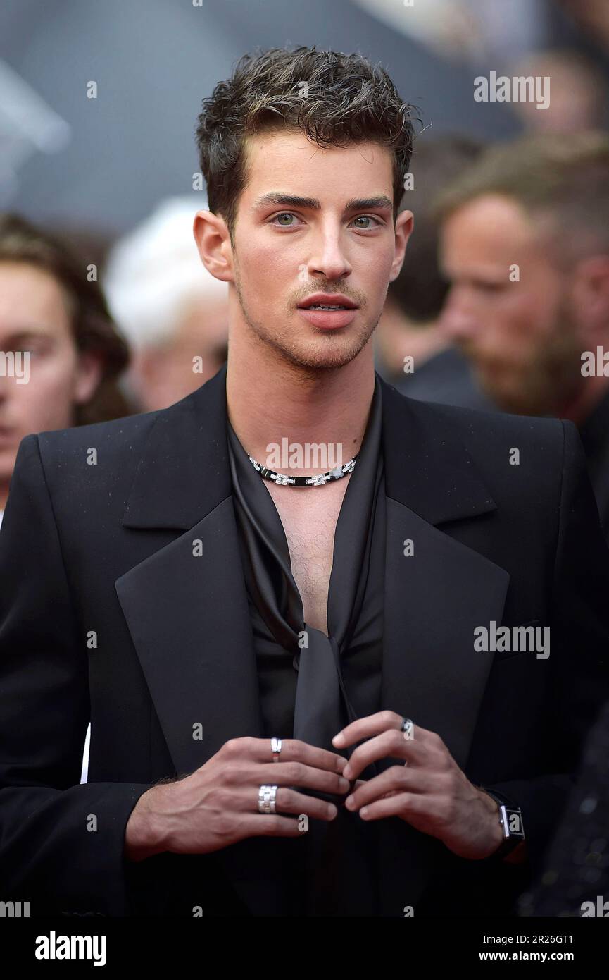 Spanish actor Manu Rios poses on the red carpet at the screening of the ...