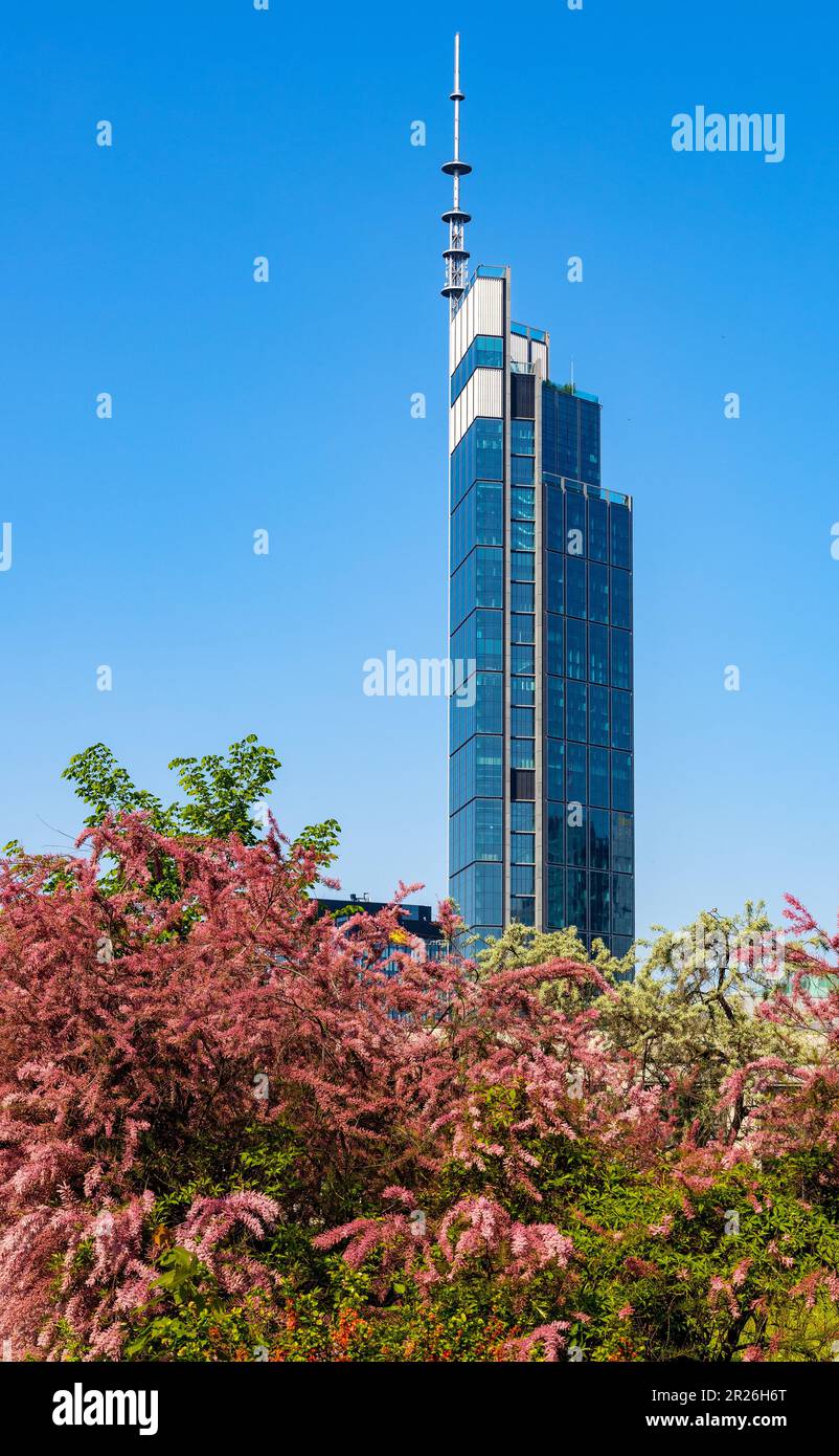 Warsaw, Poland - May 14, 2023: Varso Tower final construction by HB ...