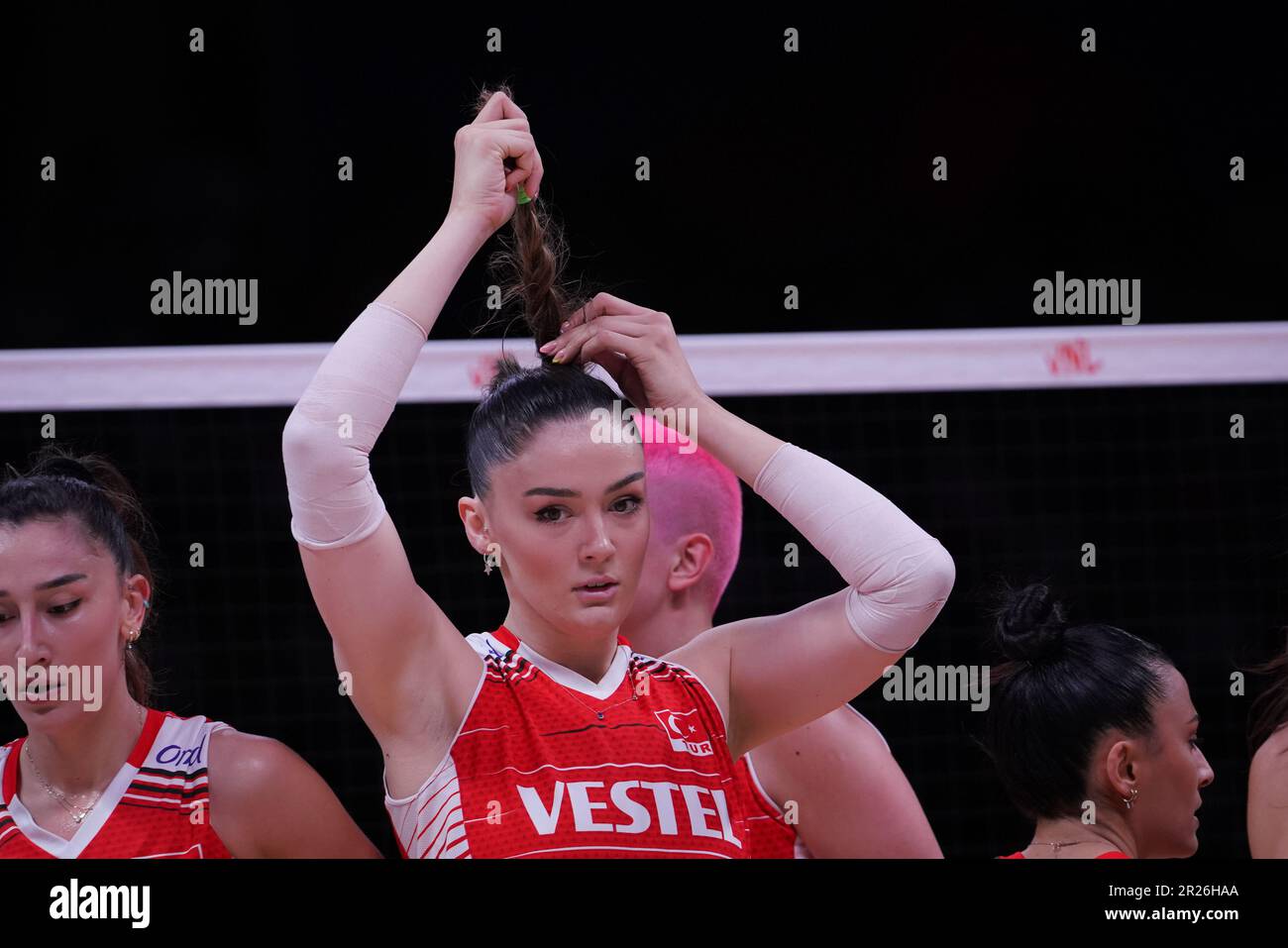 ANKARA, TURKIYE - JULY 14, 2022: Gunes Zehra in Turkiye vs Thailand VNL ...
