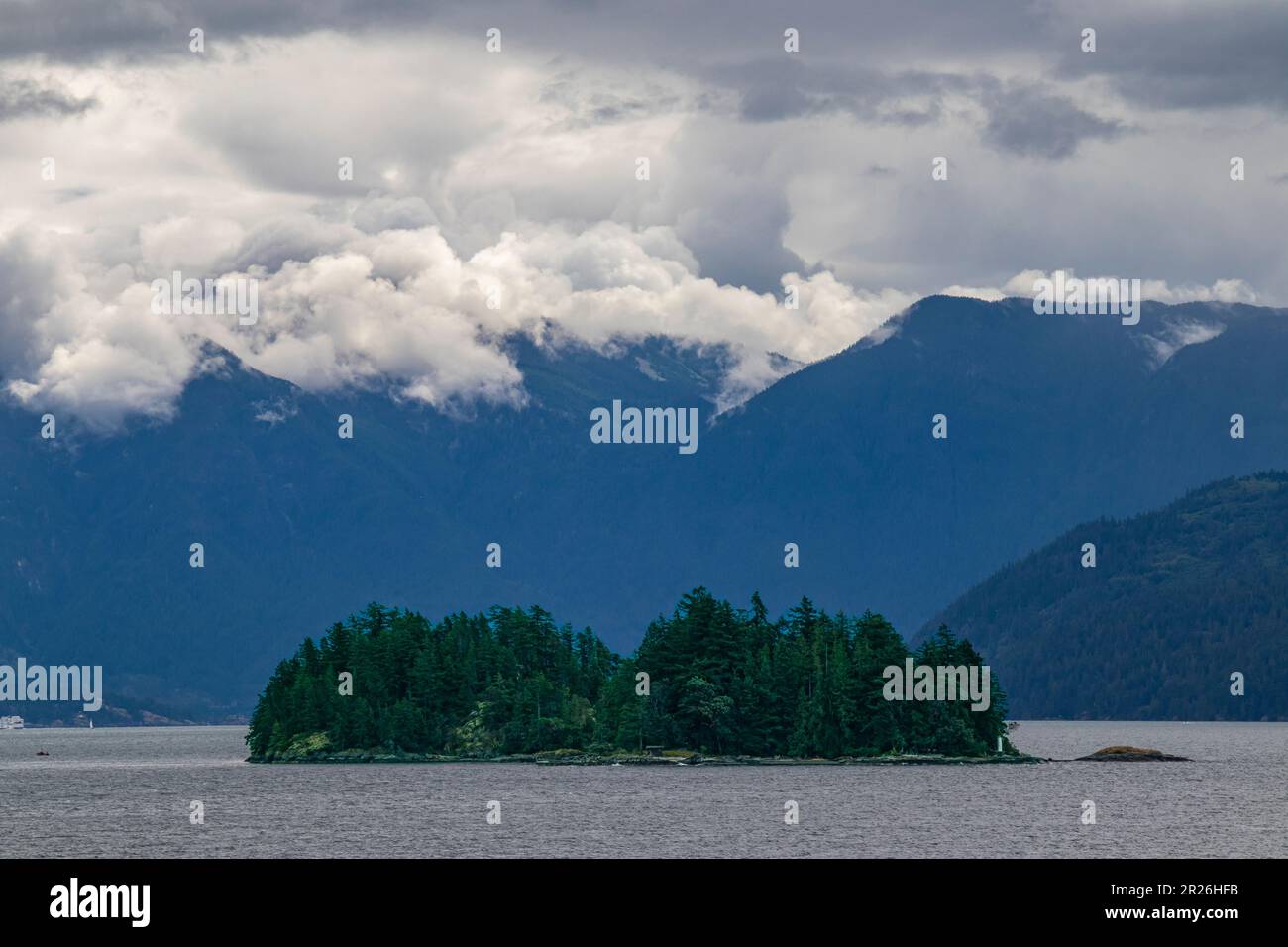 Georgia Strait from BC Ferry going from Langdale to Horseshoe Bay ...
