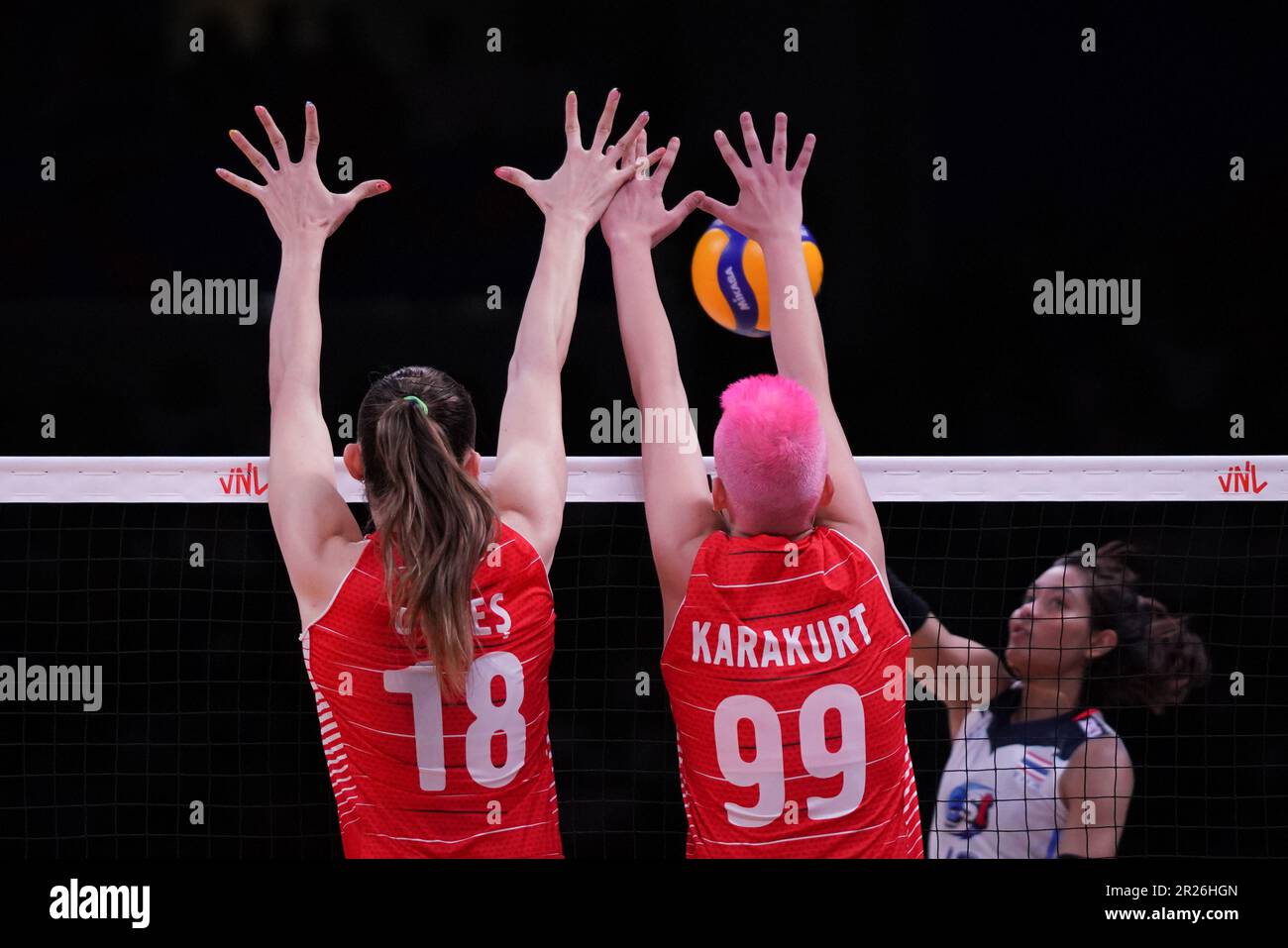 ANKARA, TURKIYE - JULY 14, 2022: Gunes Zehra and Karakurt Ebrar in ...