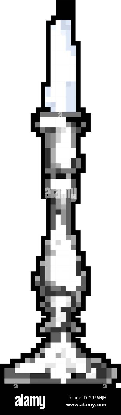 metal candlestick vintage game pixel art vector illustration Stock ...
