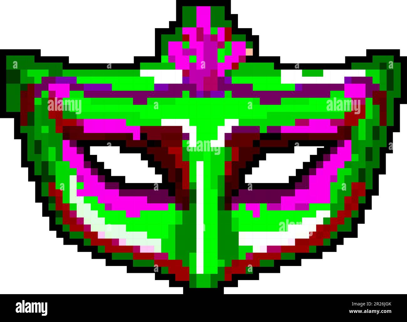 festival carnival mask game pixel art vector illustration Stock Vector ...