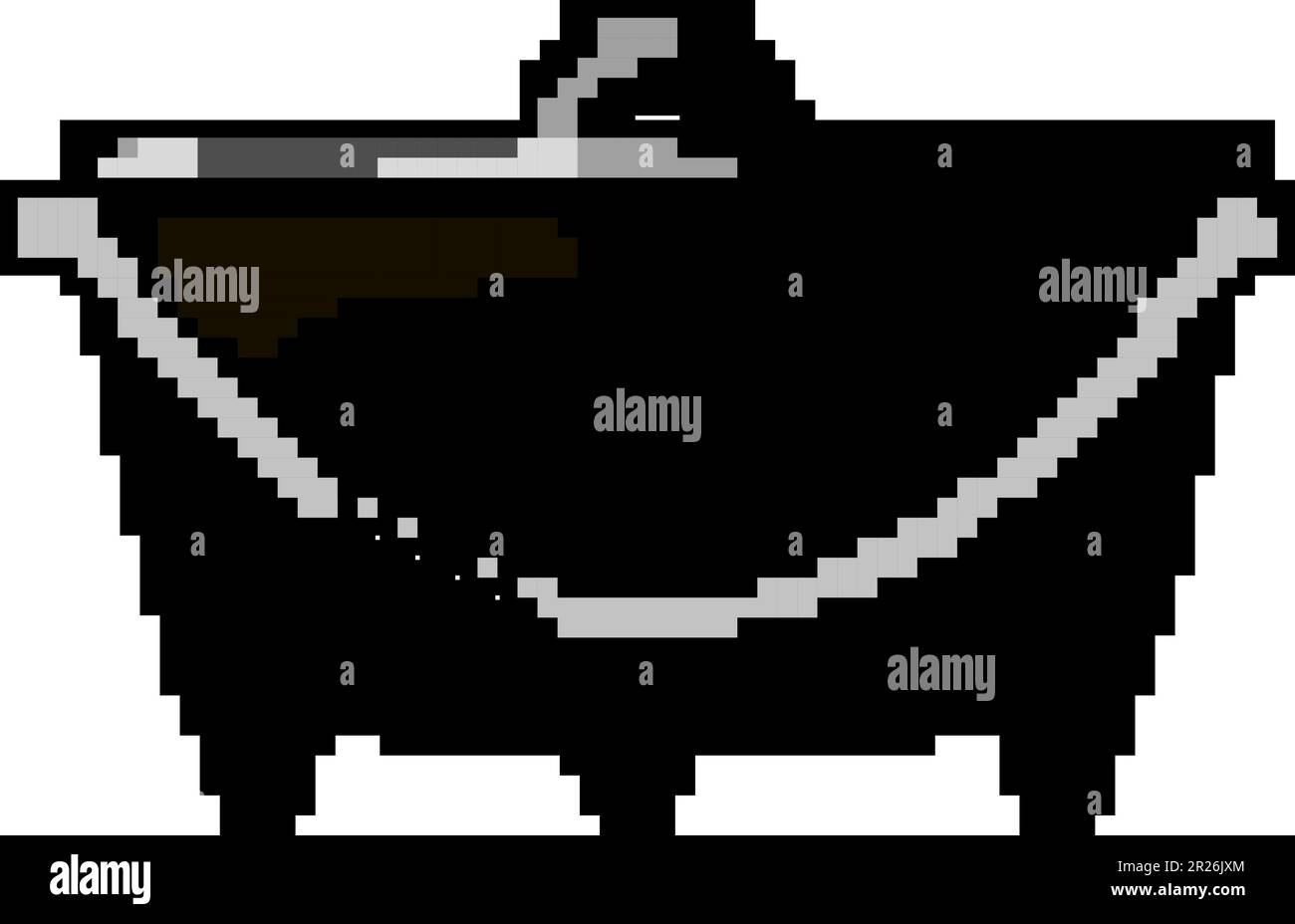 pot iron skillet game pixel art vector illustration Stock Vector Image ...