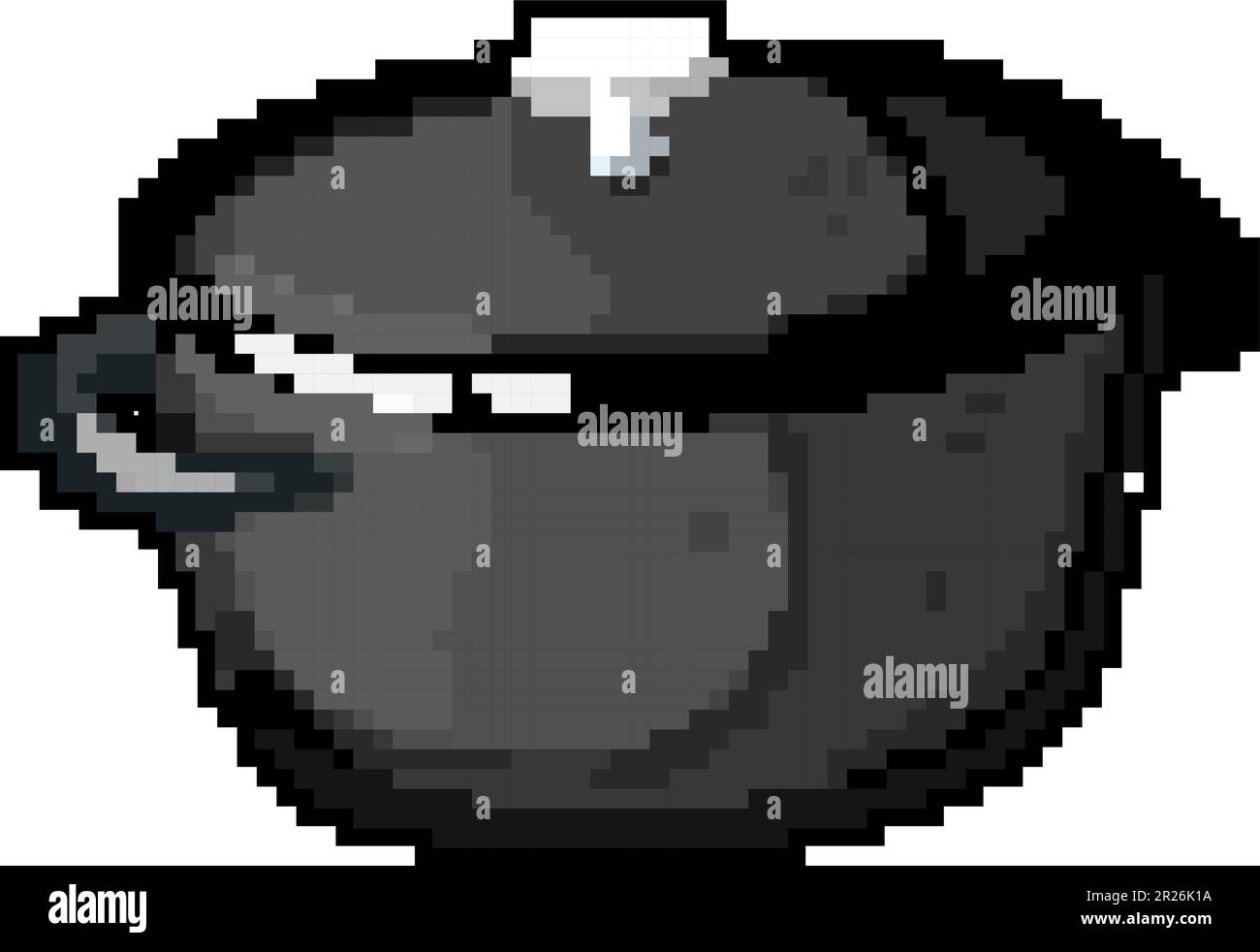 cooking iron skillet game pixel art vector illustration Stock Vector ...
