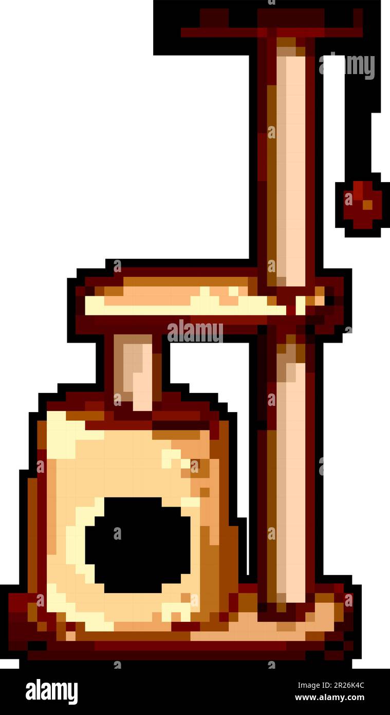 house cat tree game pixel art vector illustration Stock Vector Image ...