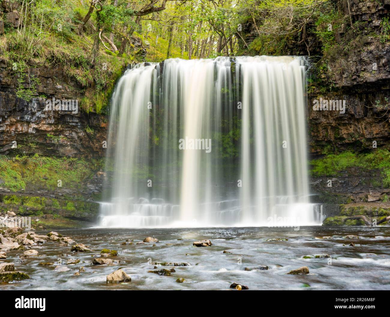 Pretty beautiful waterfall in Brecon Beacons National Park, Wales UK ...