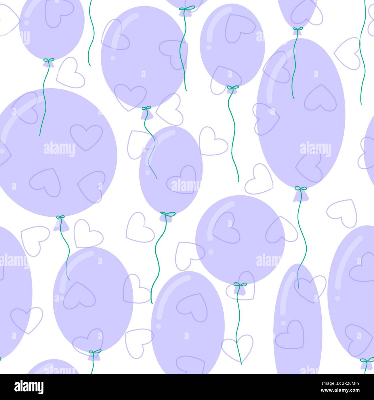 Festive seamless birthday balloons pattern for wrapping paper and kids ...