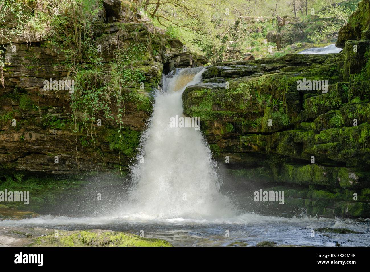 Pretty beautiful waterfall in Brecon Beacons National Park, Wales UK ...