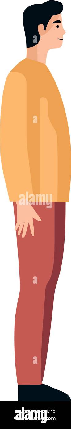 side view of standing man Stock Vector Image & Art - Alamy