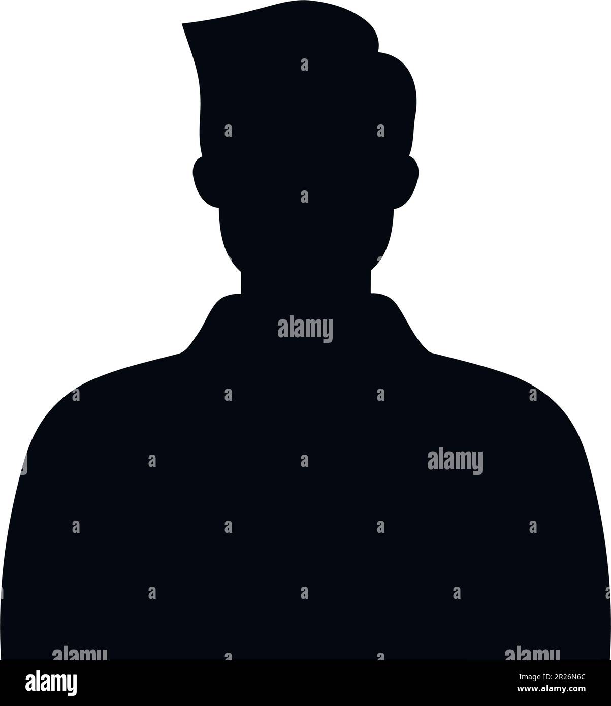 Silhouette icon of a business administrator profile Stock Vector Image ...