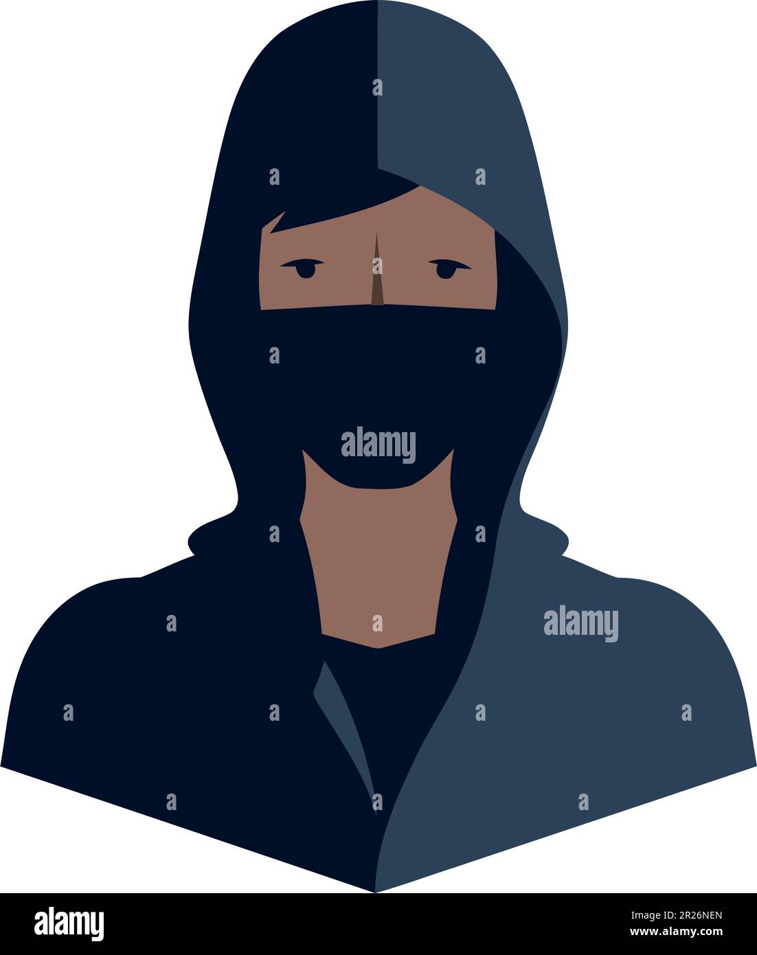 Illustration of young hooded with mask Stock Vector Image & Art - Alamy