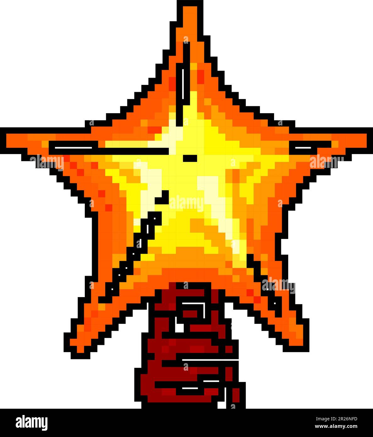 glitter christmas star game pixel art vector illustration Stock Vector ...