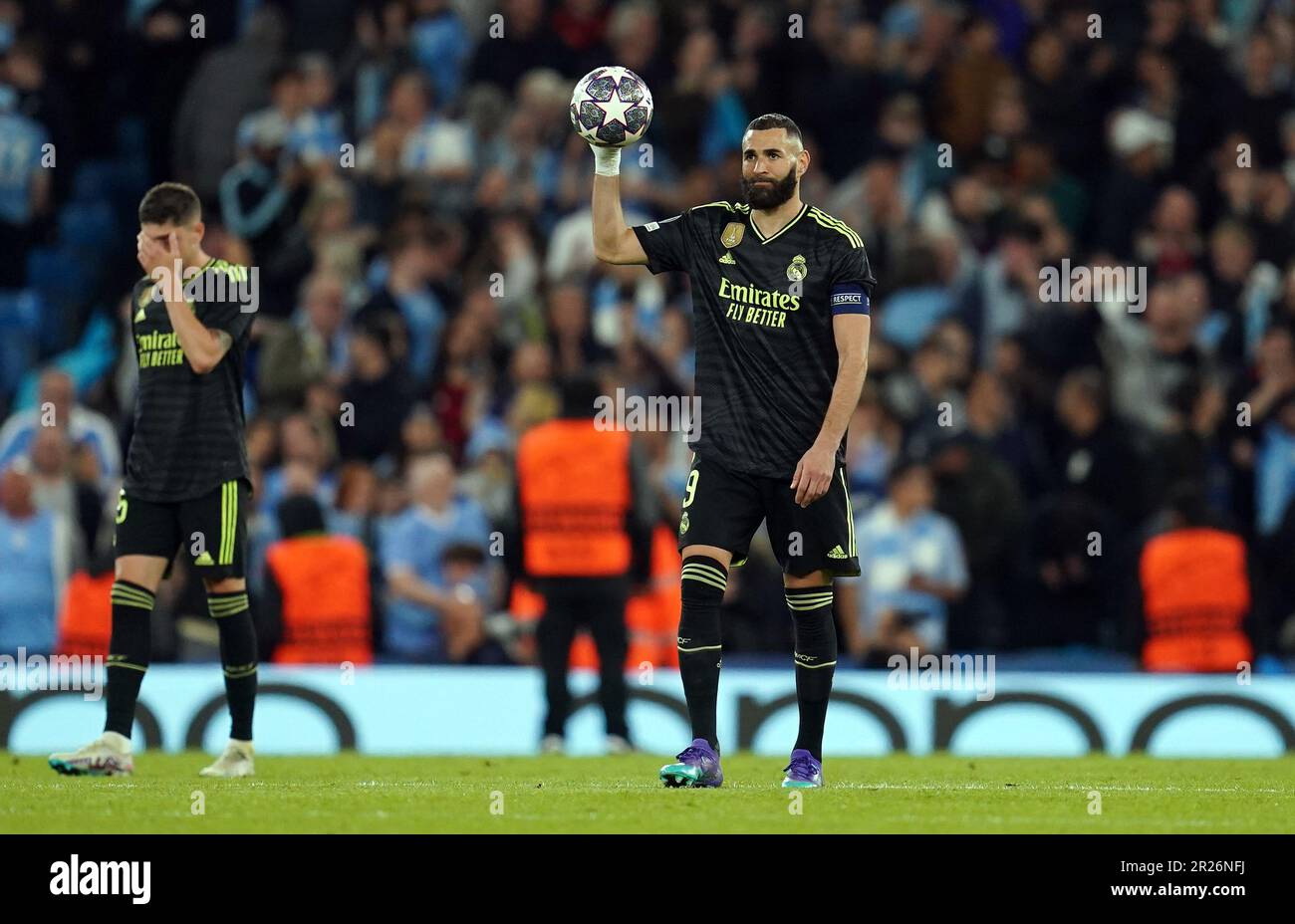 Real Madrid's Karim Benzema stands dejected during the UEFA Champions ...