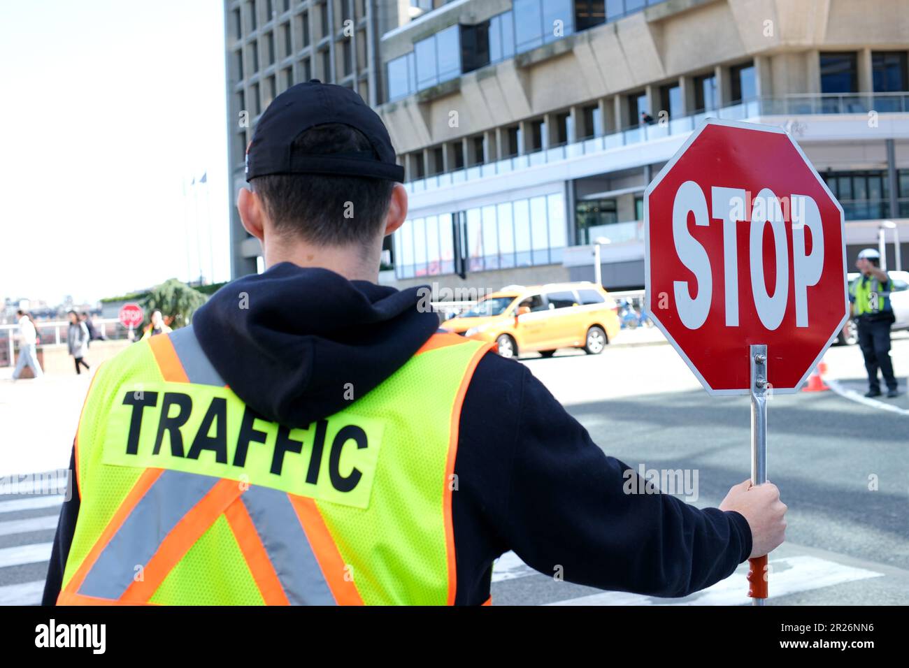 Car stopping stop sign hi-res stock photography and images - Alamy