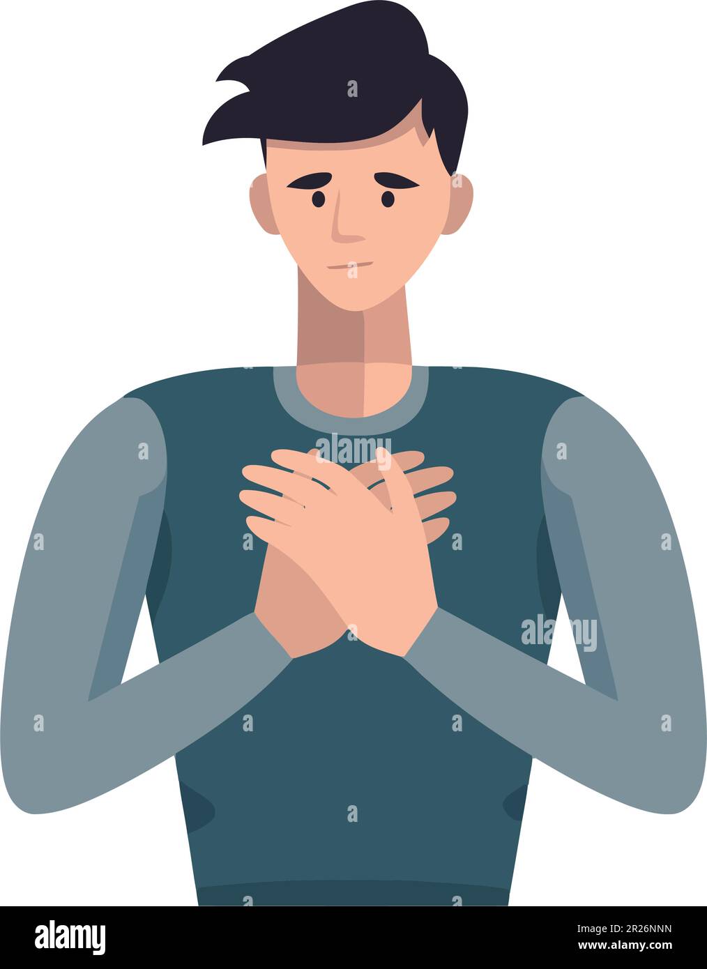 One person standing, sad man Stock Vector Image & Art - Alamy