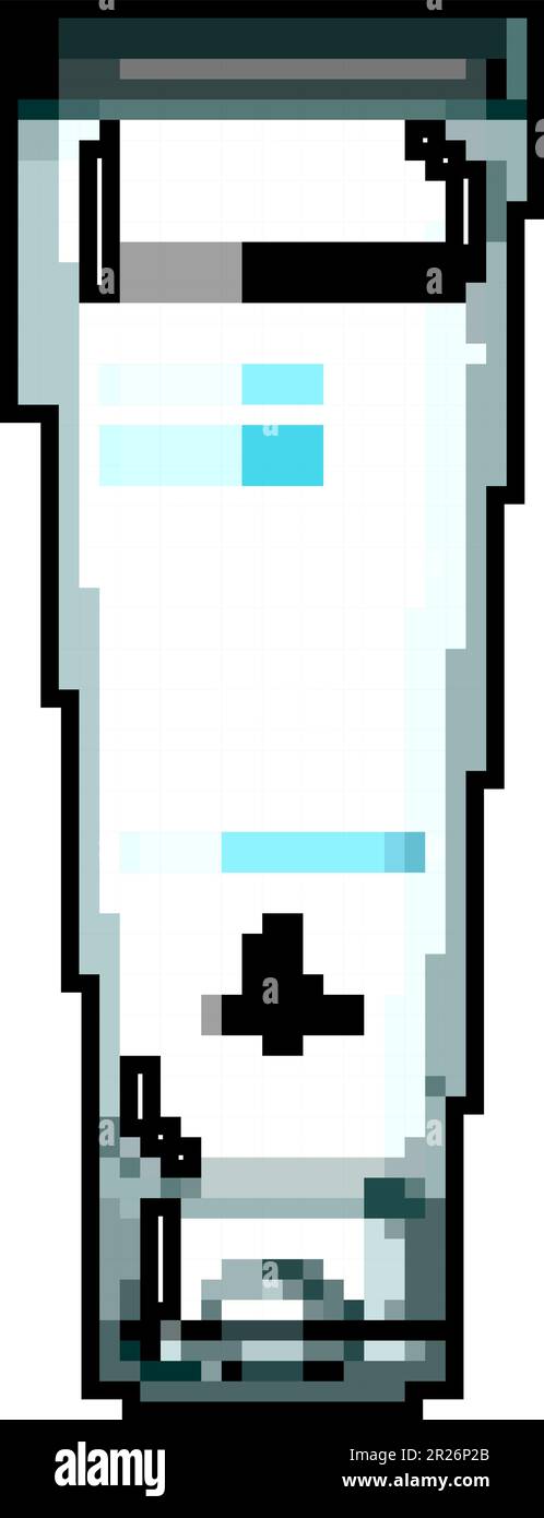 skincare cleansing cream game pixel art vector illustration Stock ...
