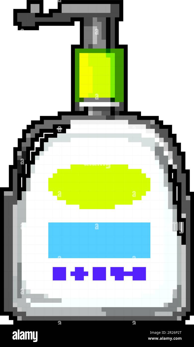 moisturizer cleansing cream game pixel art vector illustration Stock ...