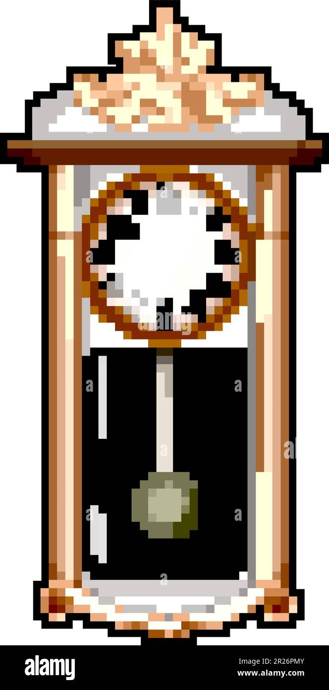 alarm clock vintage game pixel art vector illustration Stock Vector ...