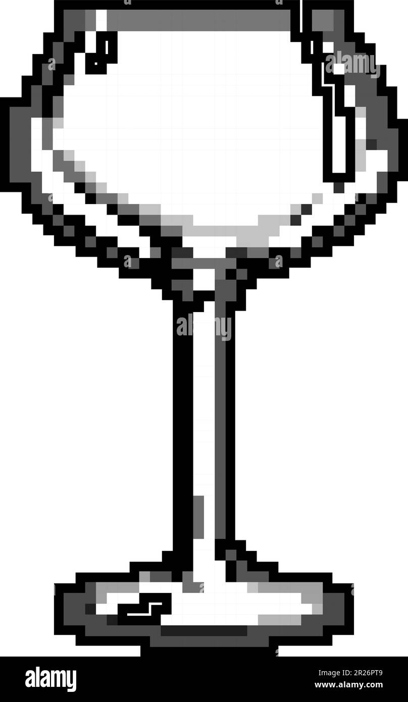 drink cocktail glasses game pixel art vector illustration Stock Vector ...