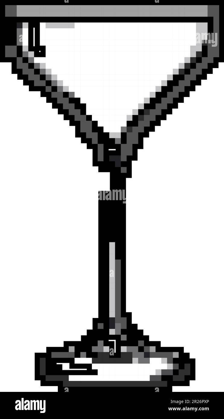 menu cocktail glasses game pixel art vector illustration Stock Vector ...