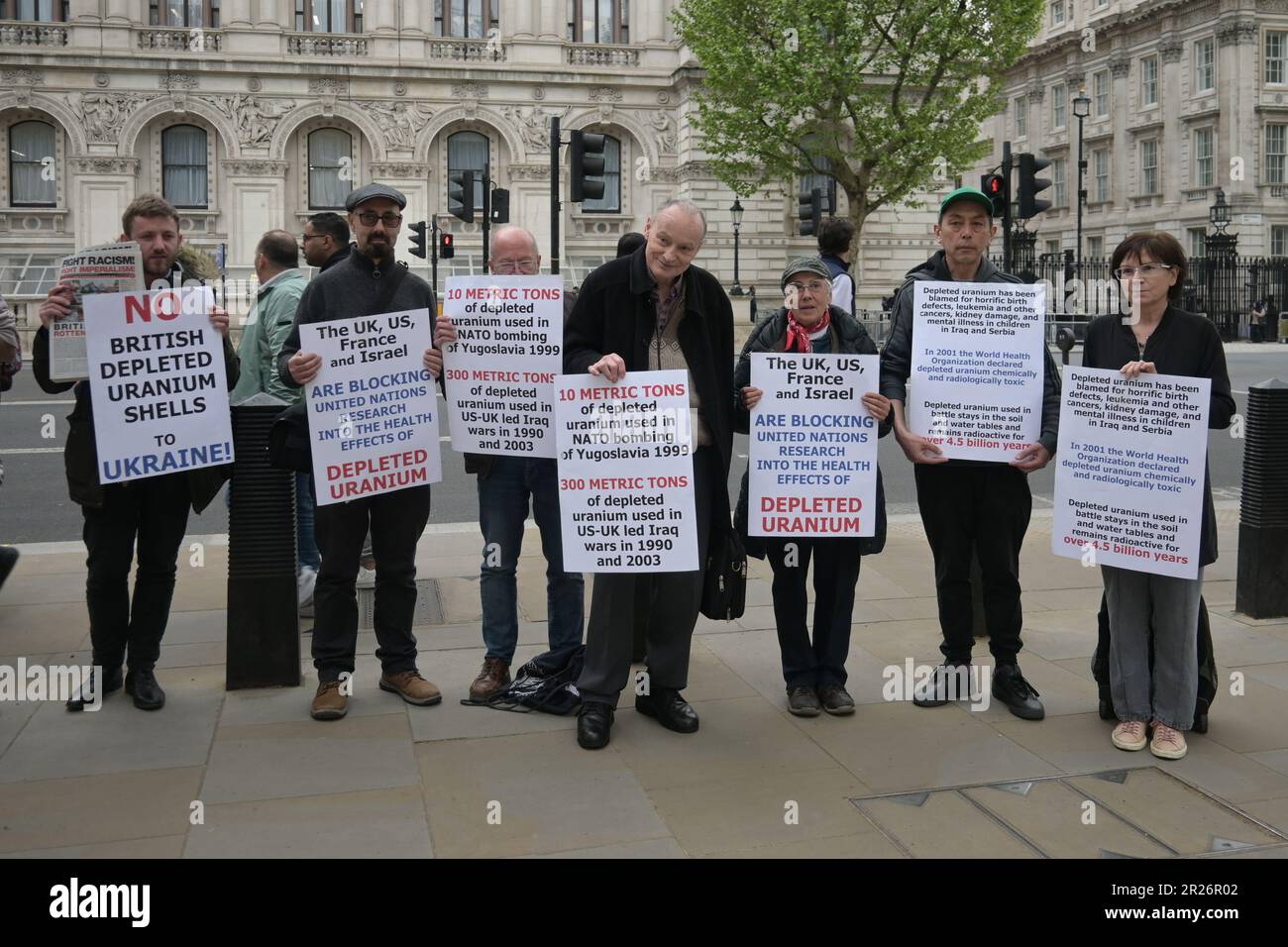 Downing street, London, United Kingdom. 17th May, 2023. Protesters call ...