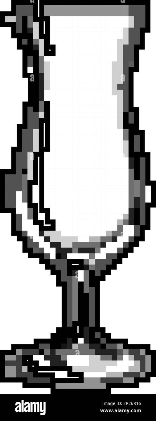 wine cocktail glasses game pixel art vector illustration Stock Vector ...