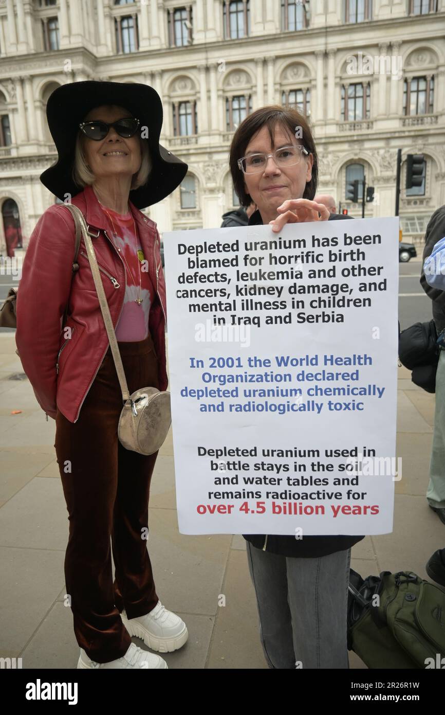 Downing street, London, United Kingdom. 17th May, 2023. Protesters call ...