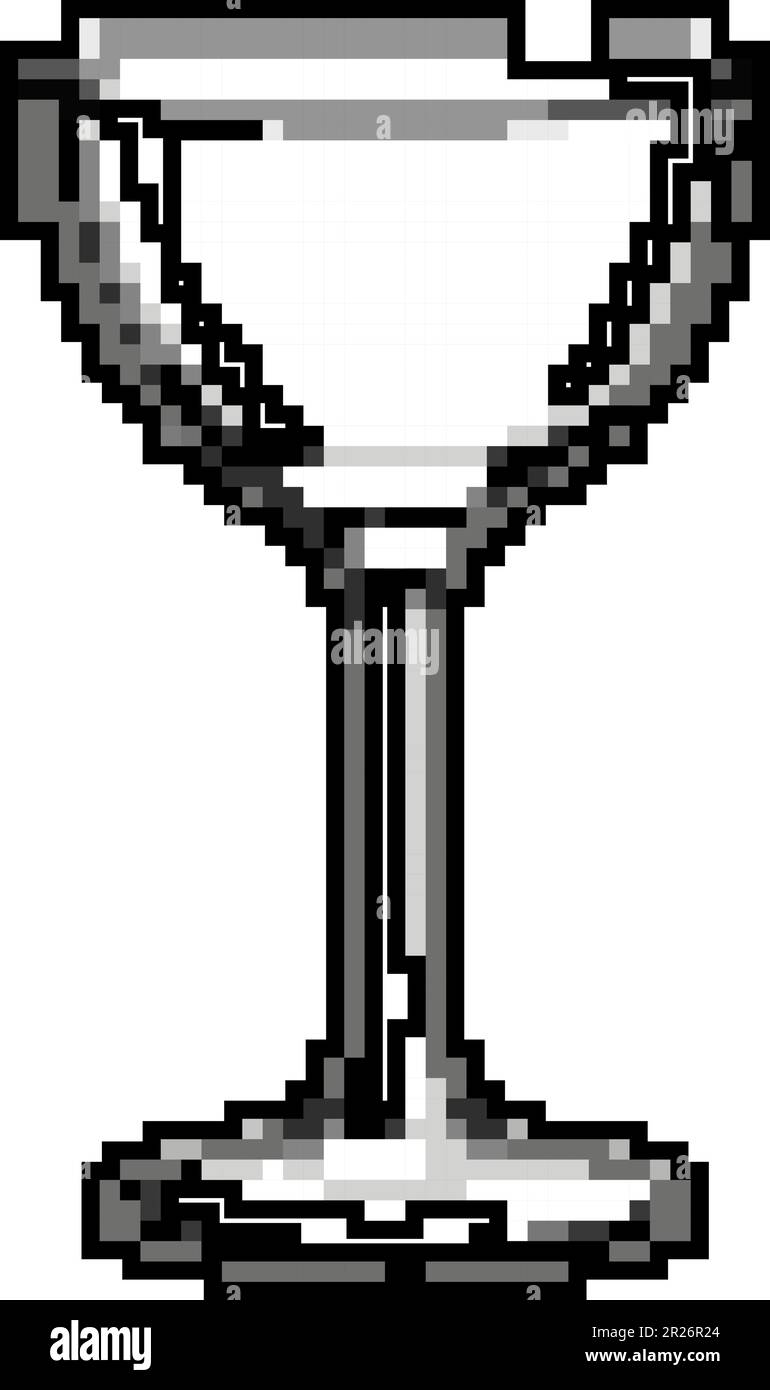 party cocktail glasses game pixel art vector illustration Stock Vector ...