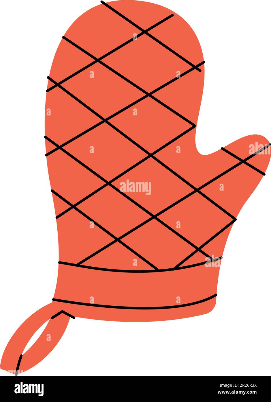 Cooking glove, kitchen mitten icon. Kitchen tools silhouette. Vector ...