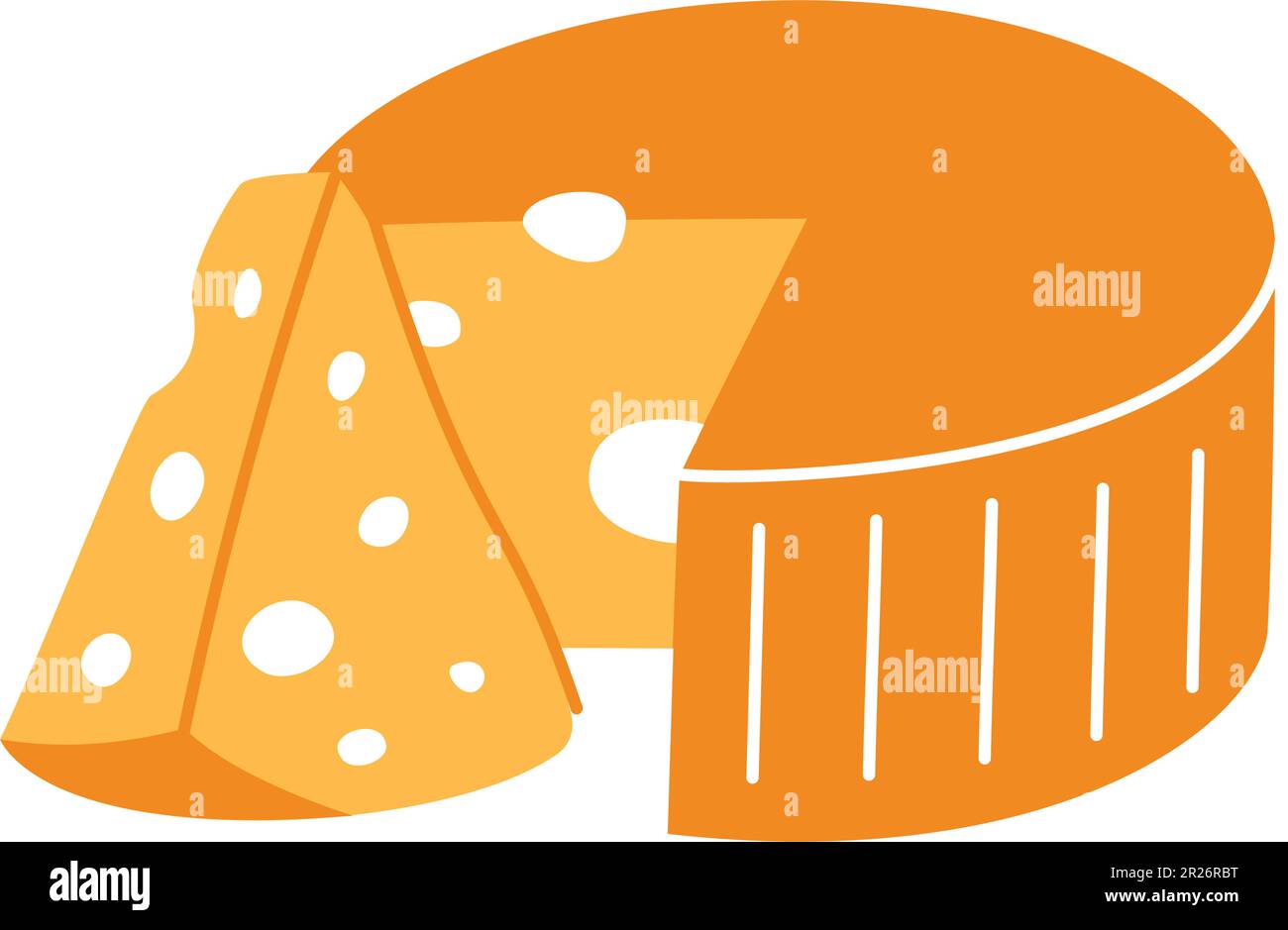 Whole cheese block icon. Cheese products silhouette. Vector ...