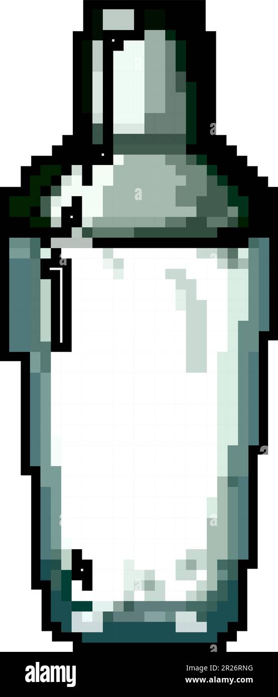 bartender cocktail shaker game pixel art vector illustration Stock ...