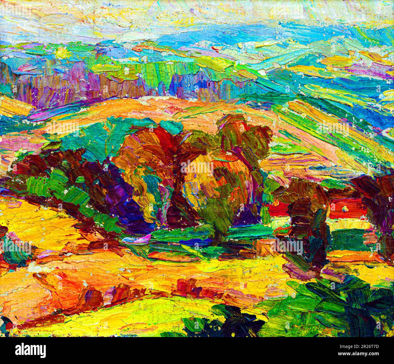 Field landscape painting hi-res stock photography and images - Alamy