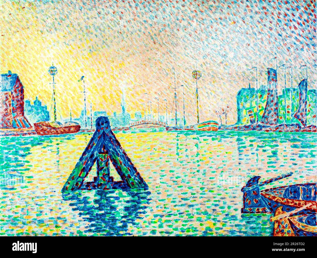 In Holland–The Buoy painting in high resolution by Paul Signac ...