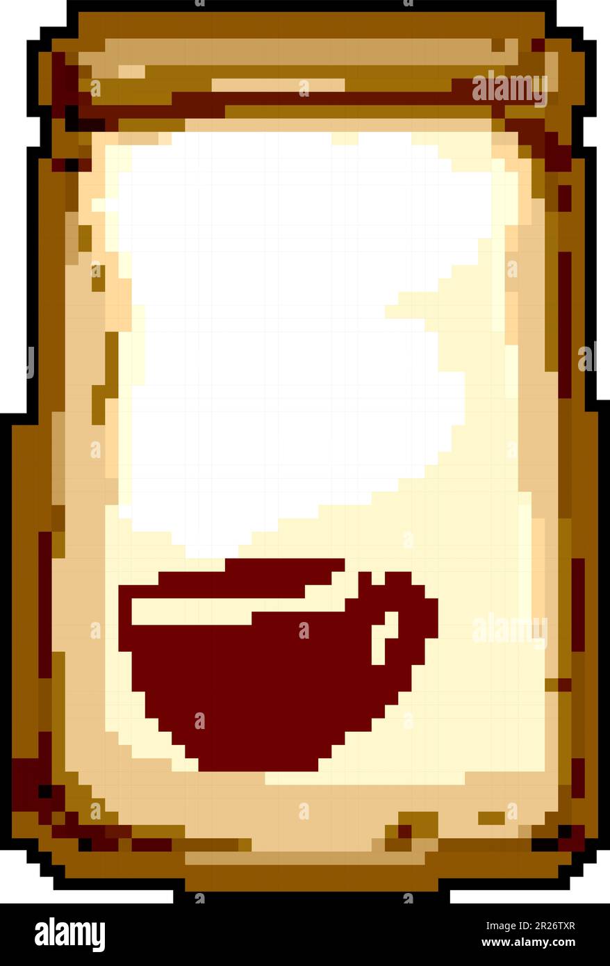 bag coffee packaging game pixel art vector illustration Stock Vector ...