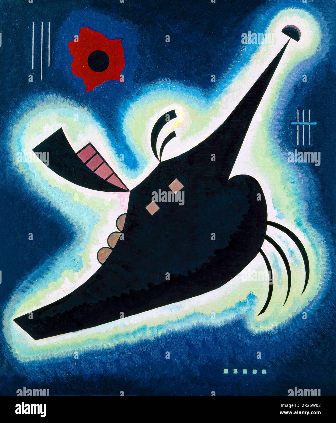 Pointed black painting in high resolution by Wassily Kandinsky Stock ...