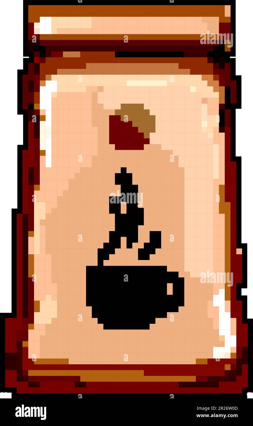 drink coffee packaging game pixel art vector illustration Stock Vector ...