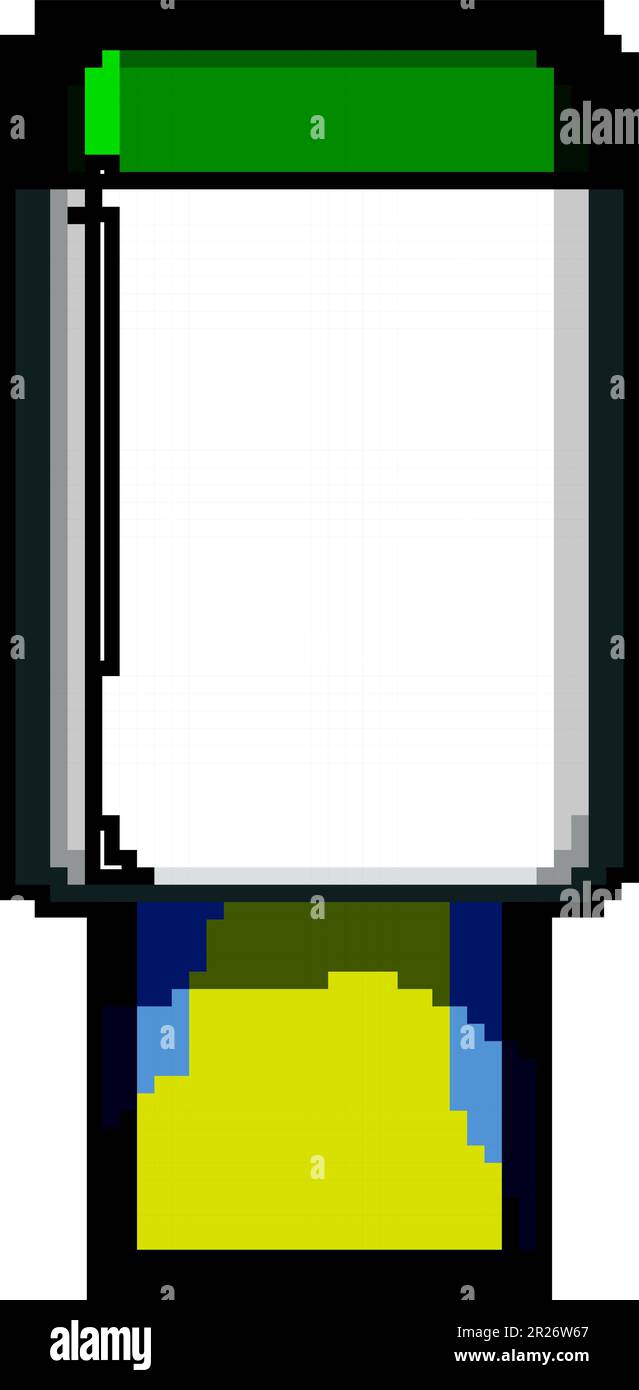 paper compact photo printer game pixel art vector illustration Stock ...