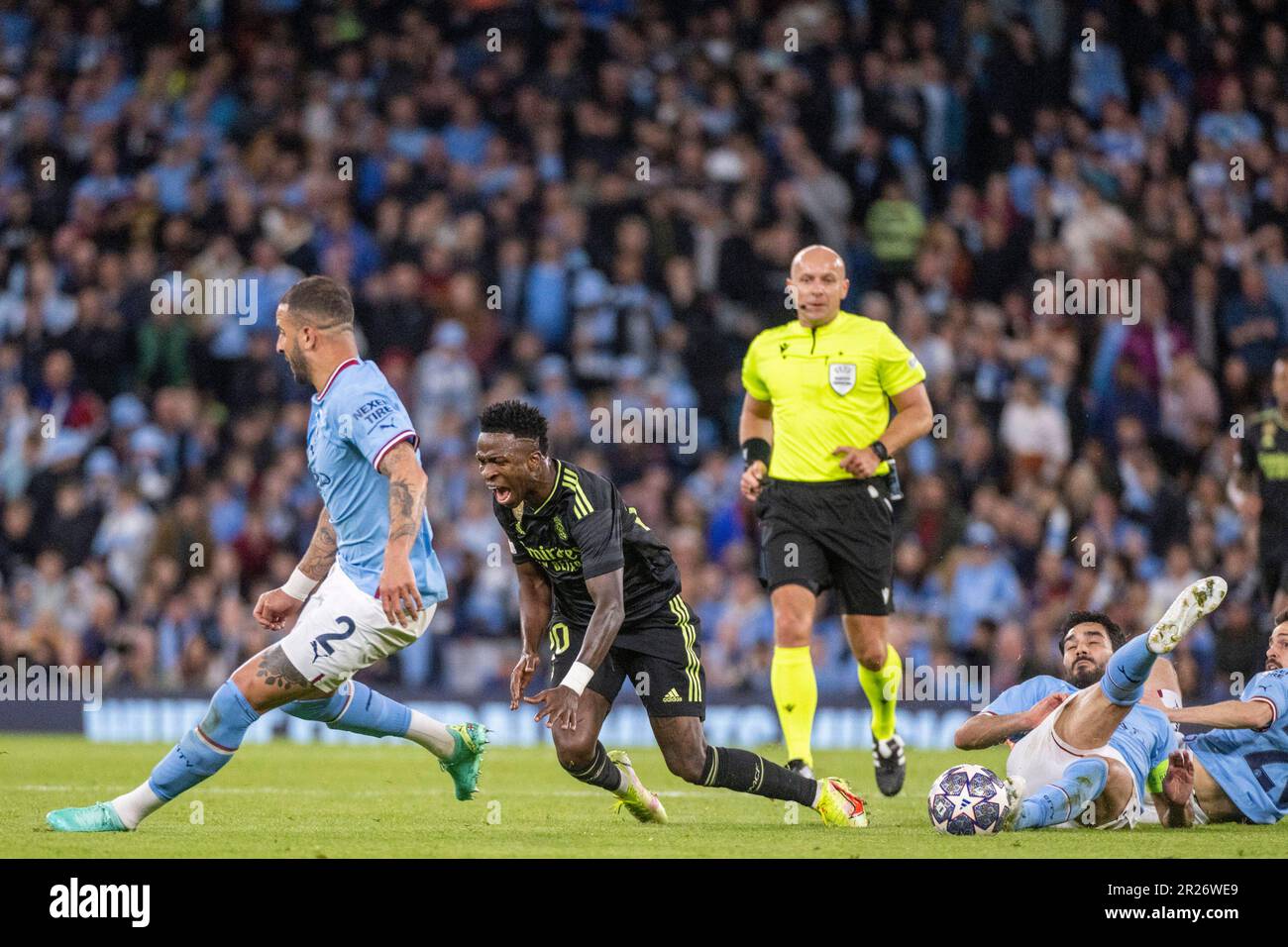 Manchester, England. 17/05/2023, Vini Jr of Real Madrid during the UEFA ...