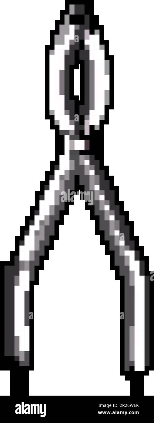 measure compass divider game pixel art vector illustration Stock Vector ...