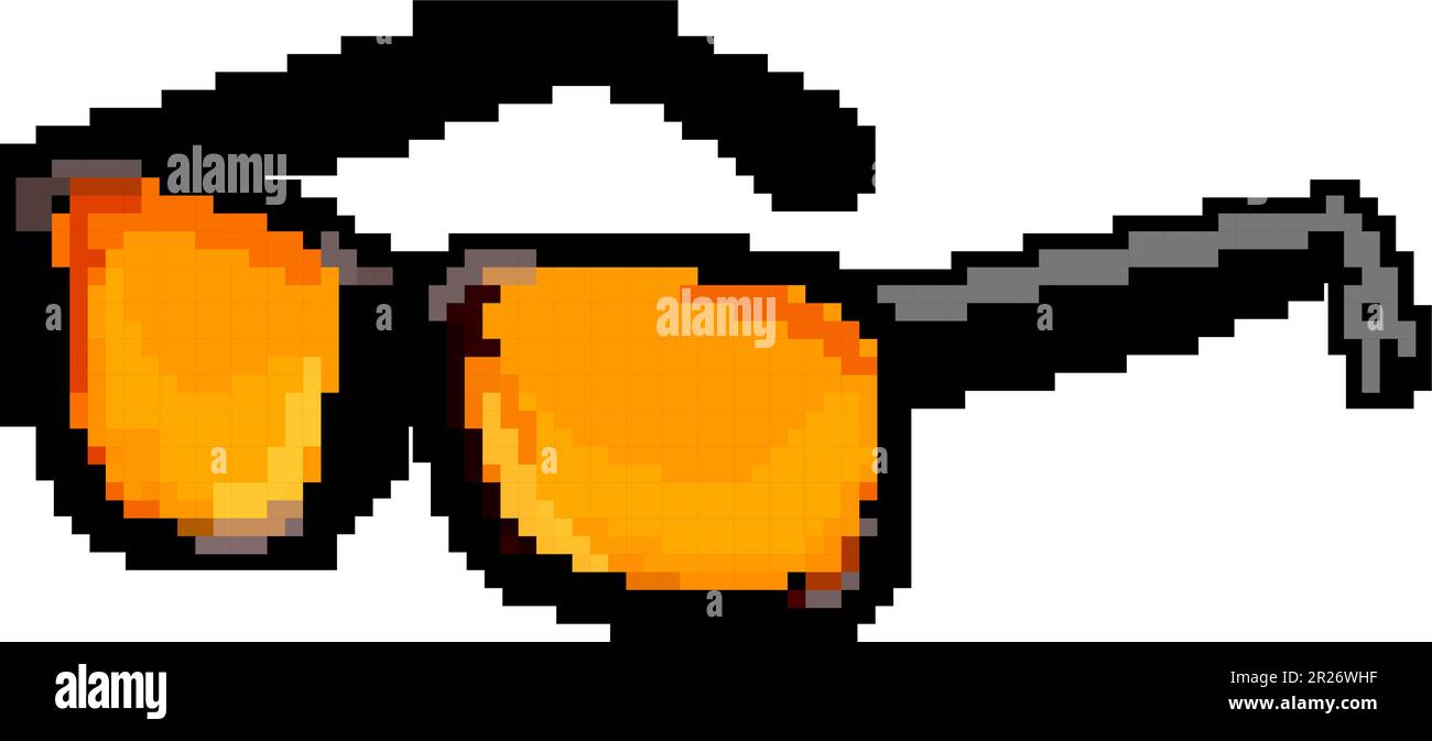 Business Computer Glasses Game Pixel Art Vector Illustration Stock Vector Image And Art Alamy